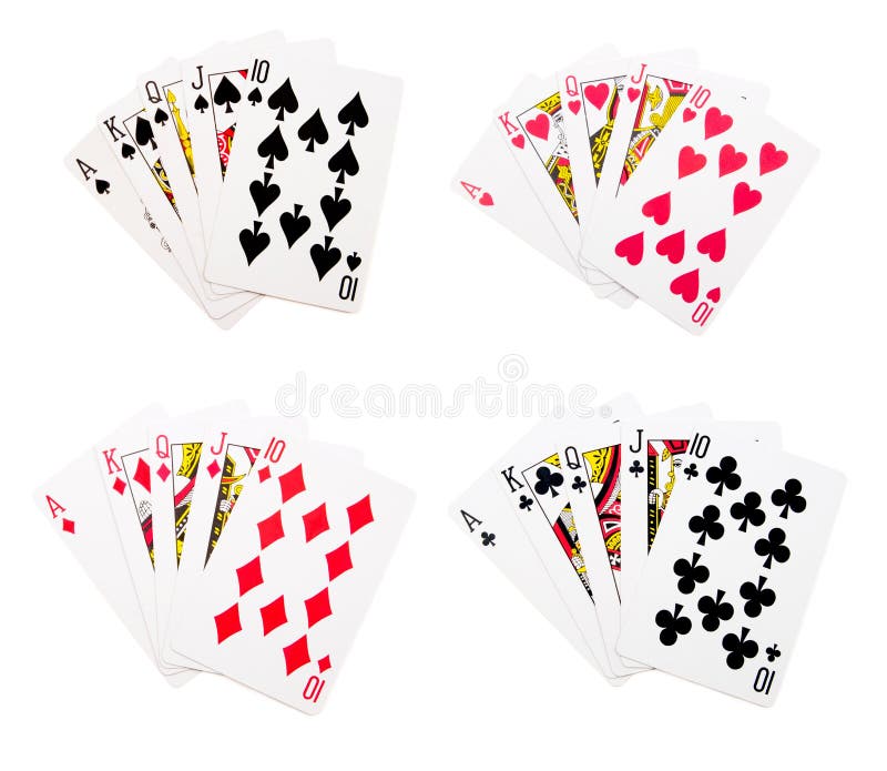 Royal Flush stock illustration. Illustration of poker - 5408174