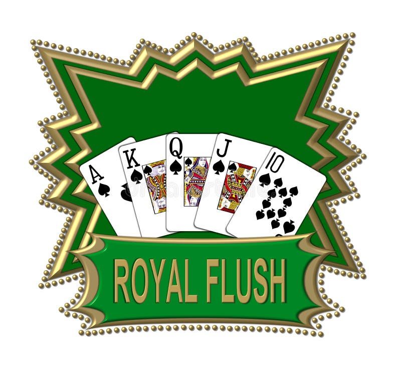Royal flush spades stock illustration. Illustration of vegas - 4954573