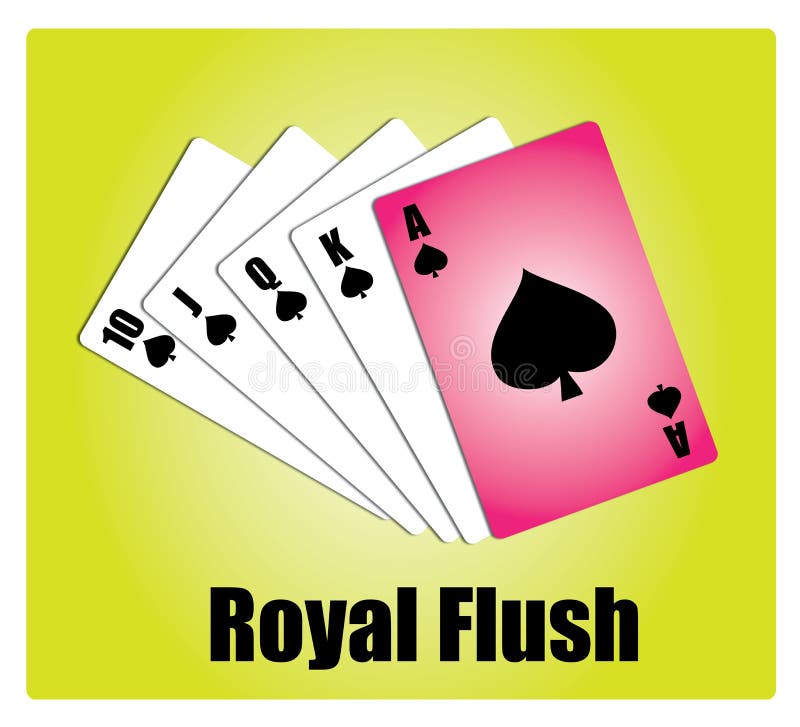 Royal Flush stock illustration. Illustration of flush - 6360906