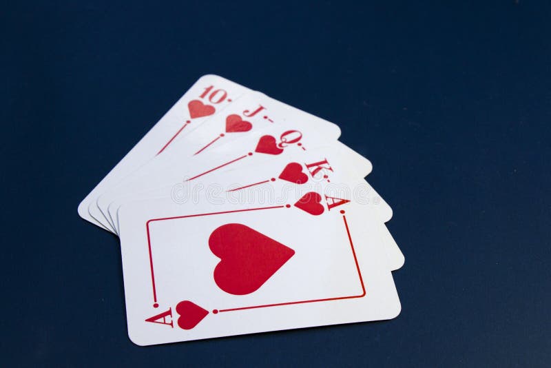 Royal Flush Cards. Card Game, Cards on the Table Stock Photo - Image of ...
