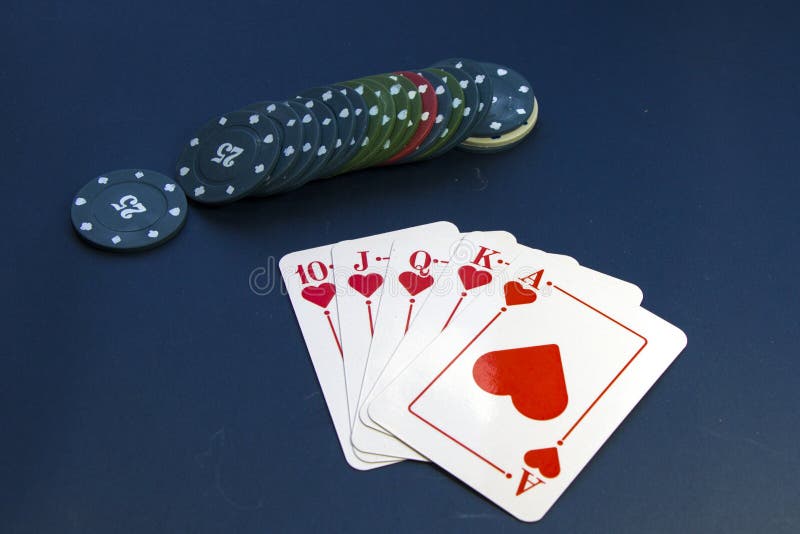 Royal Flush Cards. Card Game, Cards on the Table Stock Photo - Image of ...