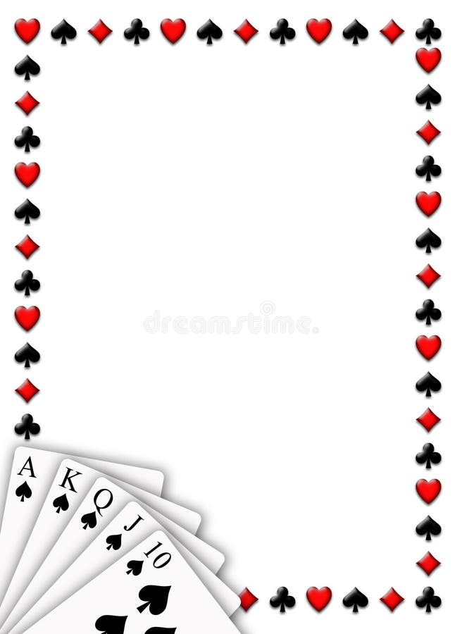 Poker border / frame stock vector. Illustration of chance - 21615155