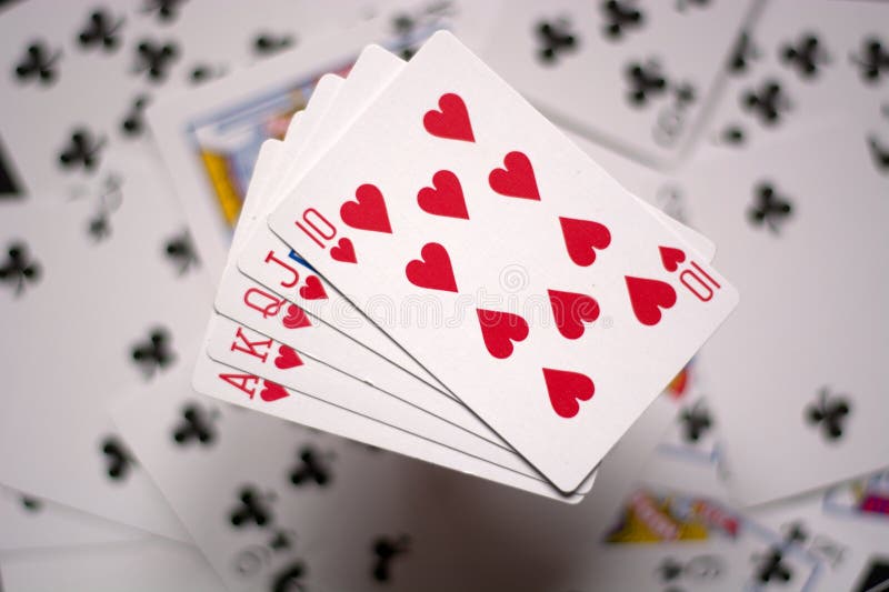 Royal Flush, the Most Beautiful Combination Poker Stock Image - Image ...