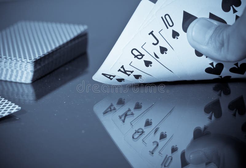 Royal Flush Poker Hand stock photo. Image of entertainment - 15775370