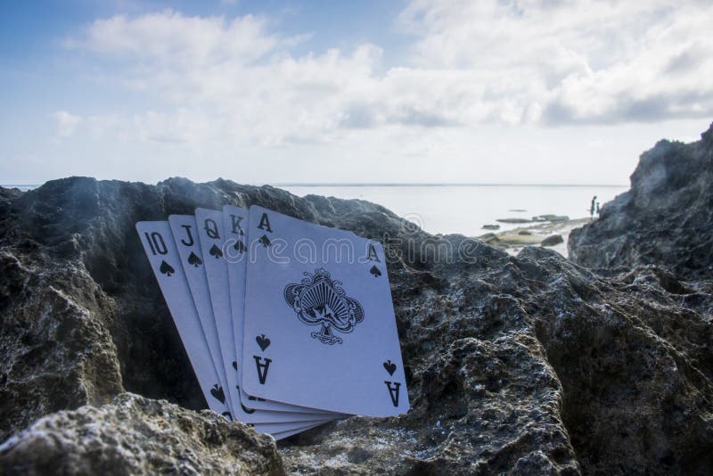 Royal Flush Spade Poker Card Gamble Stock Image - Image of money, club ...