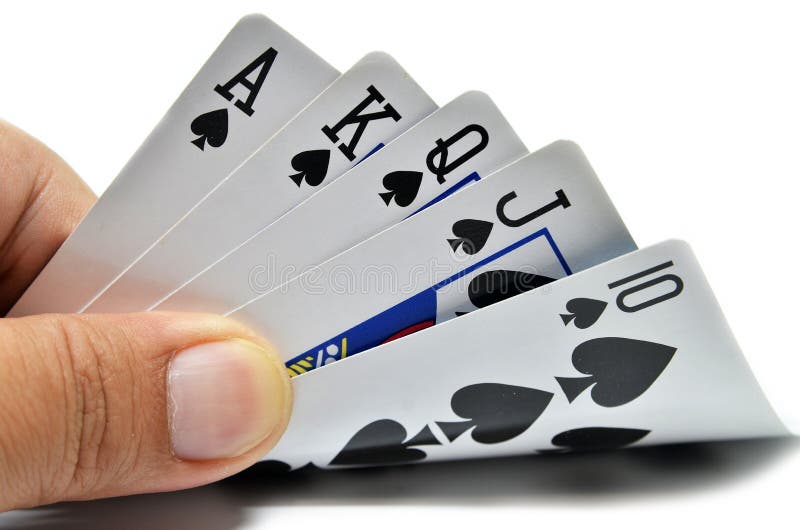 Royal Flush in Spades. stock photo. Image of friendly, cards - 688990