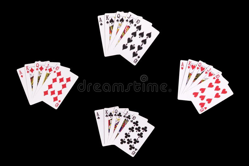 Royal Flushes stock photo. Image of white, black, clubs - 3164688
