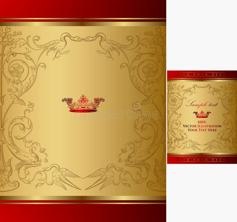 Elegant Royal Frame With Crown Stock Vector - Illustration of ...