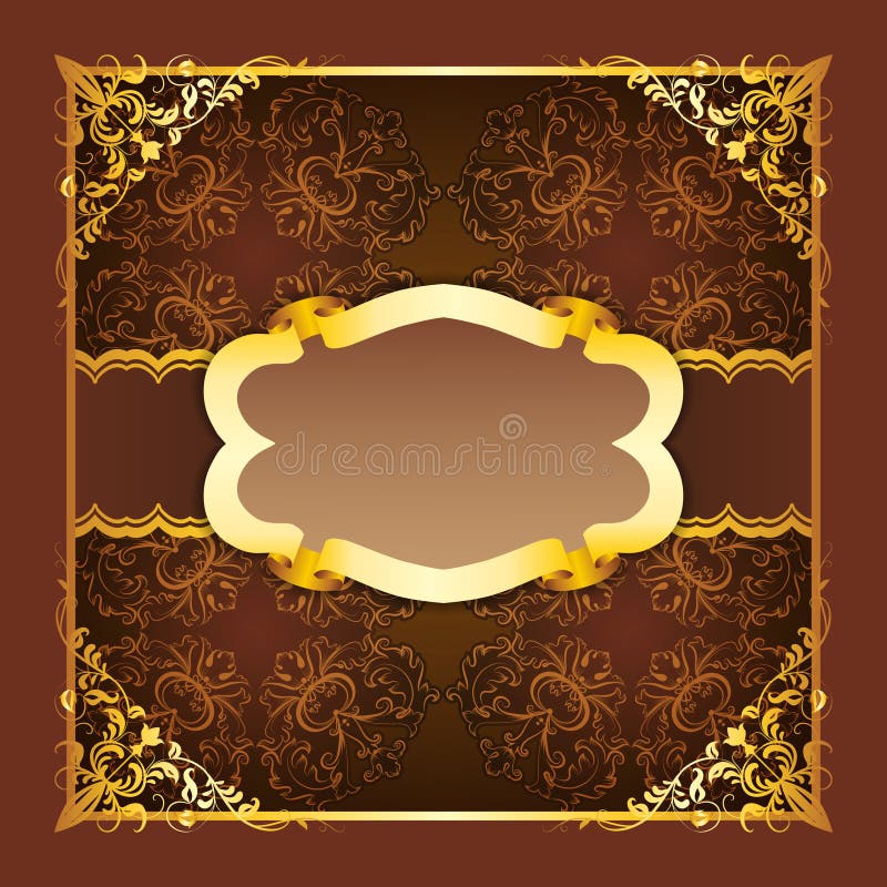 Vector Royal Invitation Card with Bow Stock Vector - Illustration of ...