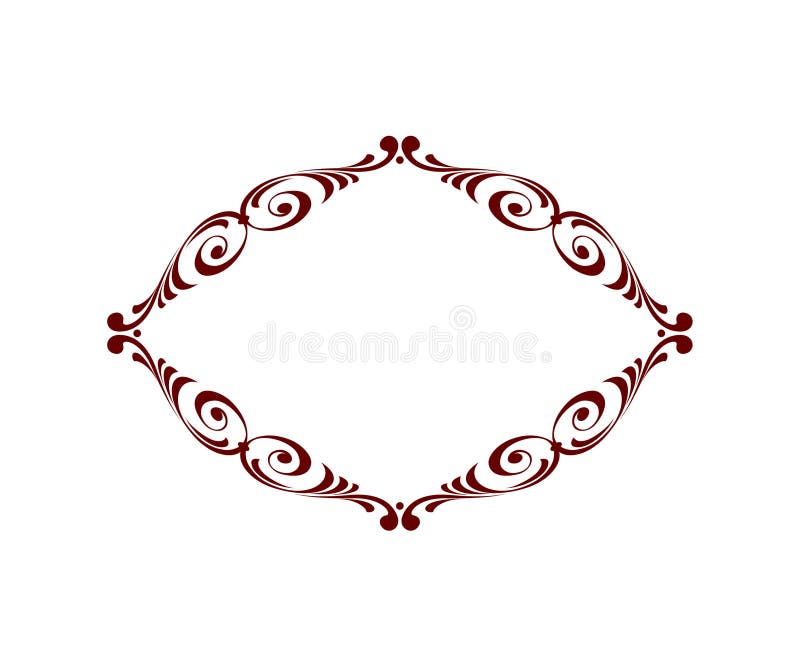Royal Frame.Vector Illustration.Brown White. Stock Vector ...