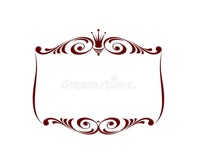 Royal Frame.Vector Illustration.Brown White. Stock Vector ...