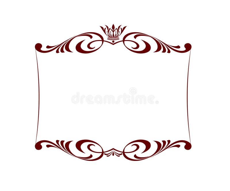 Royal Frame.Vector Illustration.Brown White. Stock Vector ...