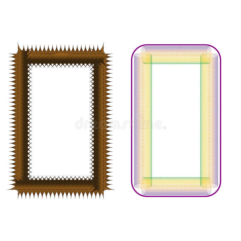 Royal Frames. Brush Texture. Edge Frame. Vector Illustration. Stock ...