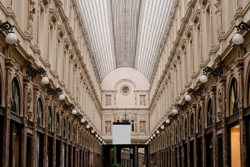 Royal galleries brussels stock image. Image of people - 25831591