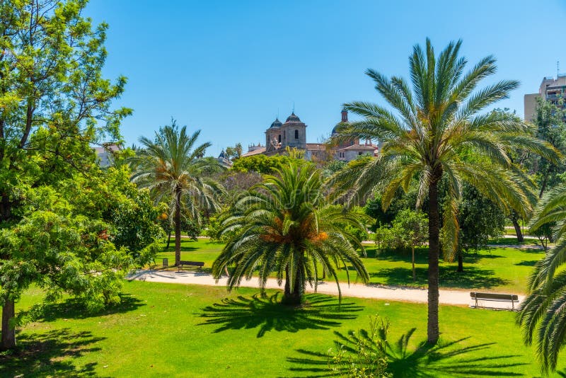 Royal Gardens in Spanish City Valencia Stock Photo - Image of park ...