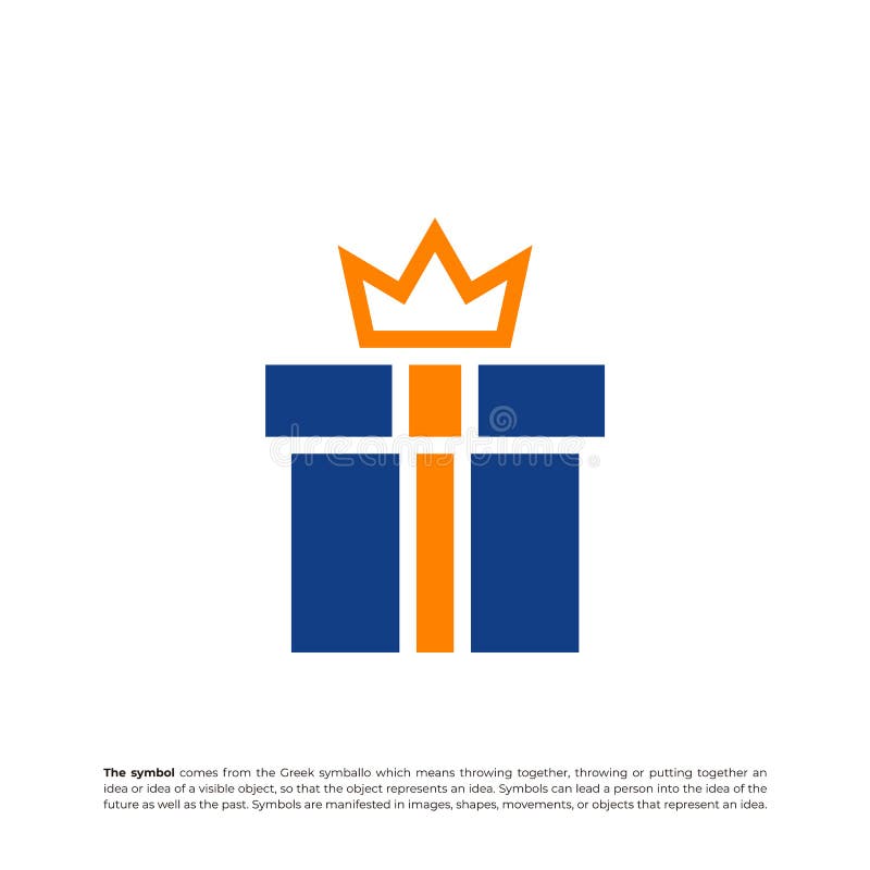 Royal Gift Logo Design Template. King Gift Logo Concept Vector Stock ...