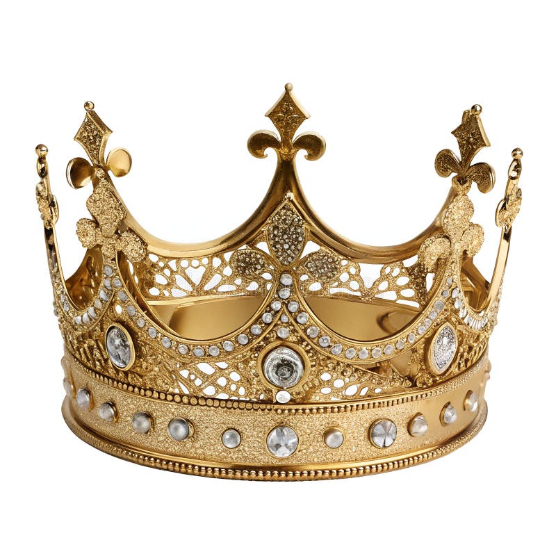 "Royal Golden Crown Isolated on Transparent Background Stock ...