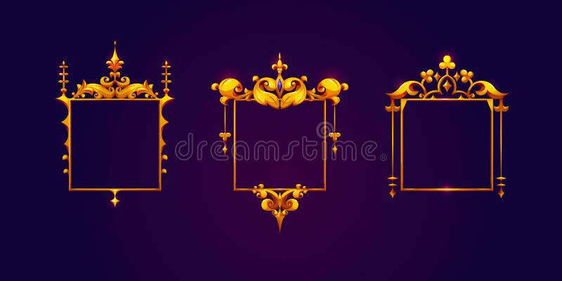 Royal Golden Frames Set for Game User Interface Stock Vector ... Royal Golden Frames Set for Game User Interface Stock Vector ...