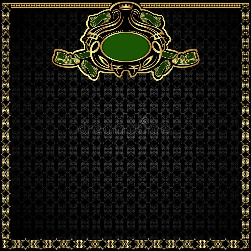 Green Royal Heraldic Banner Stock Vector - Illustration of foliage ...