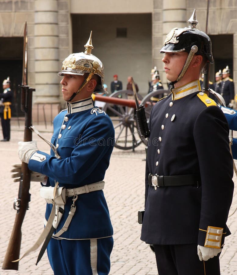Swedish Royal Guard in Traditional Uniform Editorial Image - Image of ...
