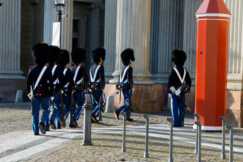 The Royal Guard in Copenhagen, Denmark Editorial Stock Photo - Image of ...