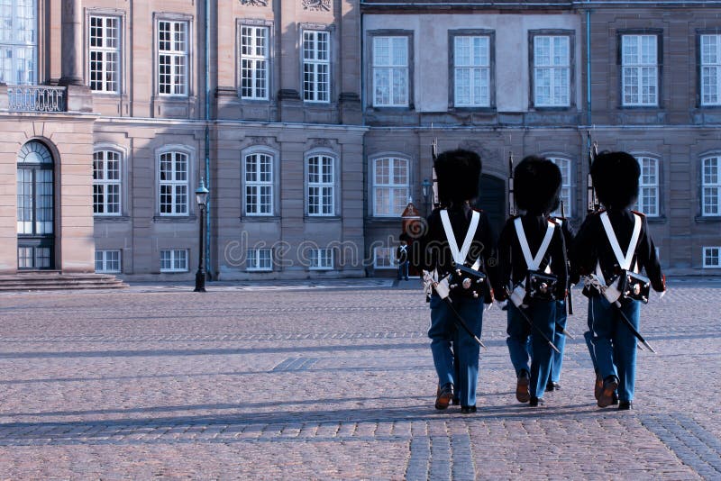 The Royal Guard in Copenhagen, Denmark Marching Editorial Image - Image ...