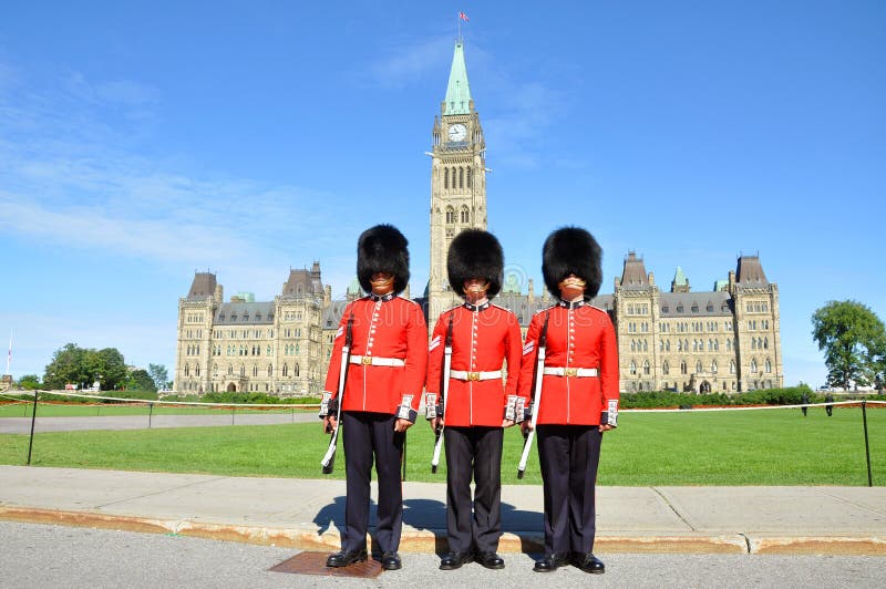 Royal Guard on Parliament Hill, Ottawa Editorial Stock Image - Image of ...