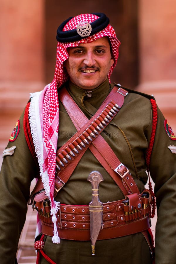 Royal guard Petra Jordan editorial stock photo. Image of ruin - 44309418