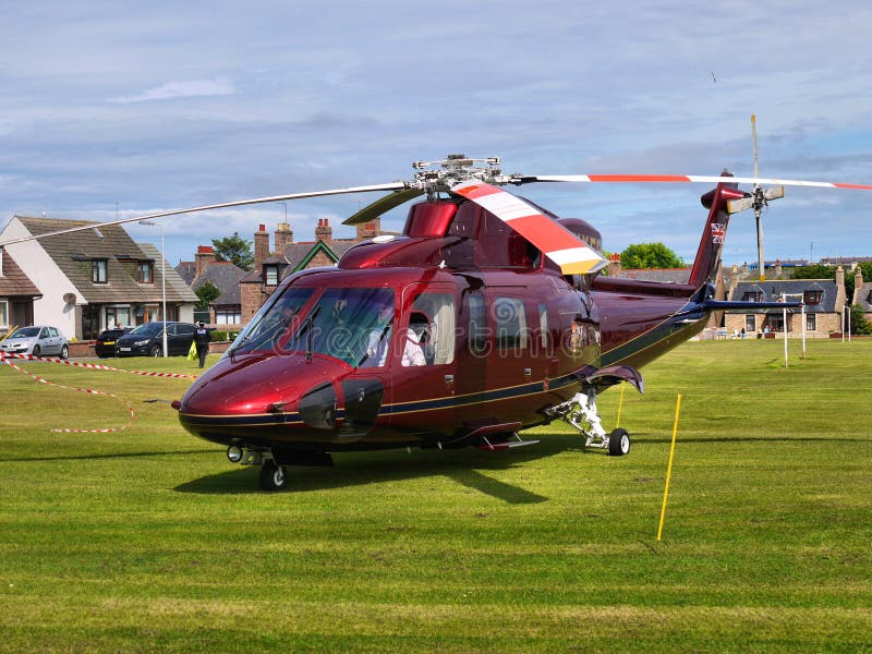 Prince Charles Royal Helicopter Landed. Editorial Stock Photo - Image ...