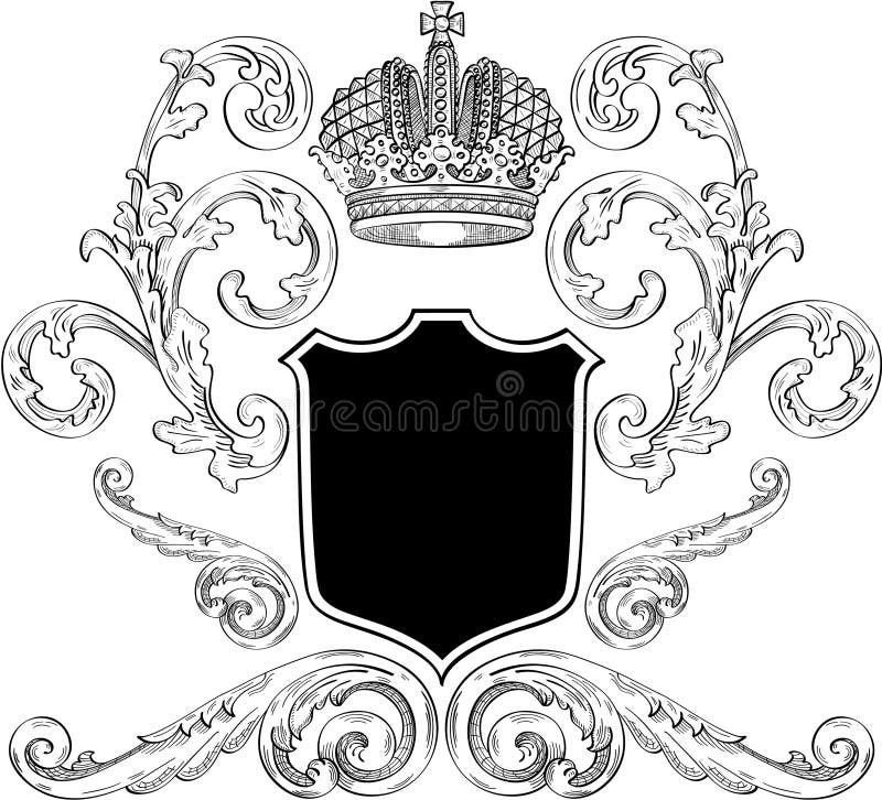 Royal Crown Vintage Curves Banner Stock Vector - Illustration of ...