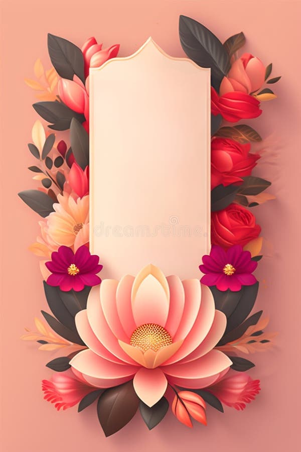 Royal Invitation Card Background Design Generative AI Stock ...