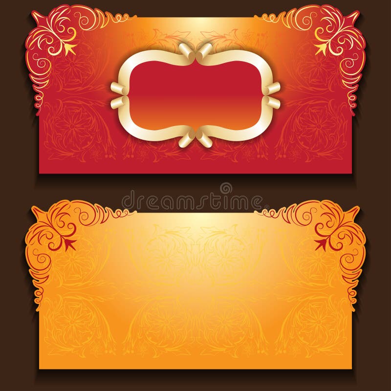 Royal Invitation Card with Frame Stock Vector - Illustration of ...