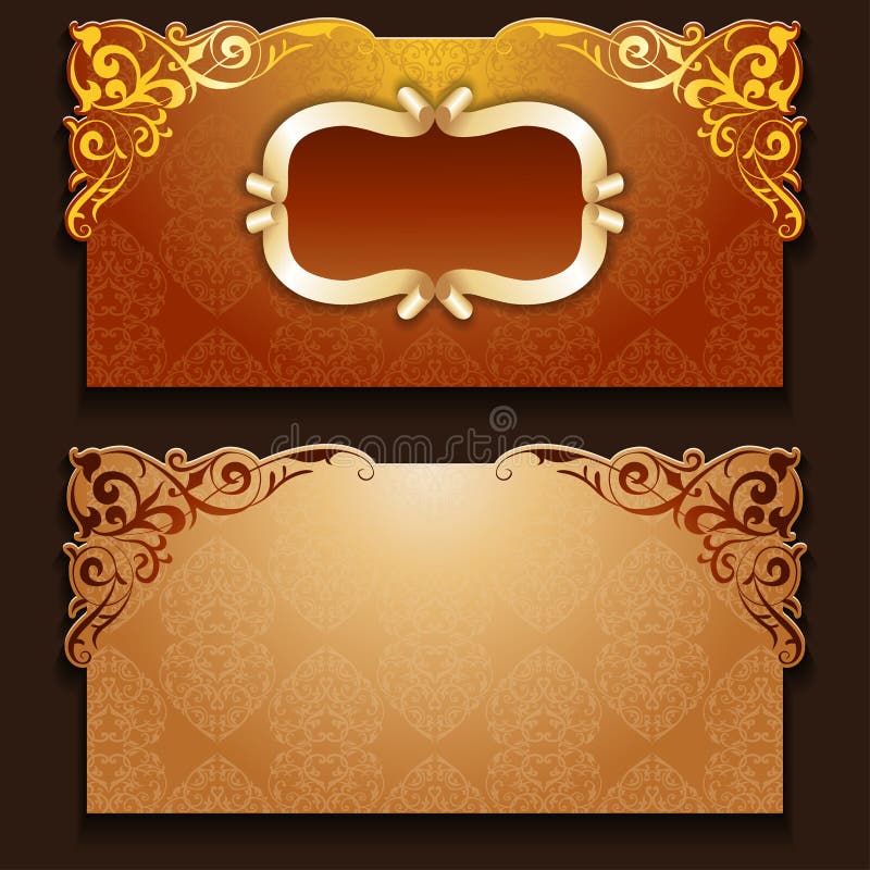 Royal Invitation Card with Frame Stock Vector - Illustration of ...