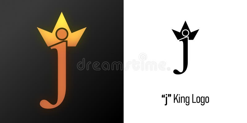 Royal J Logo with Crown stock vector. Illustration of symbol - 394867539