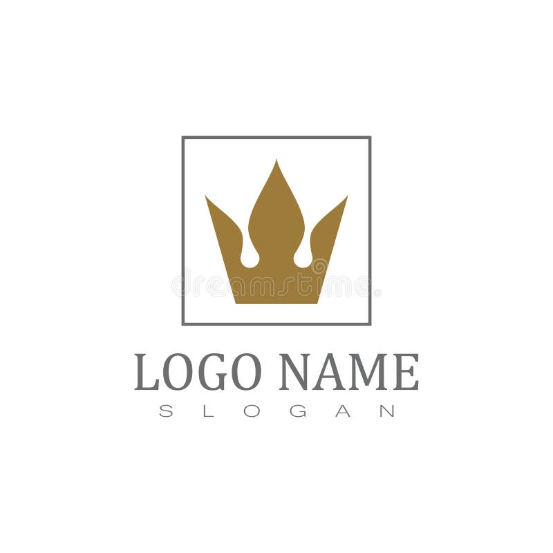Royal King Queen Crown Elegant Luxury Logo Design Stock Vector ...