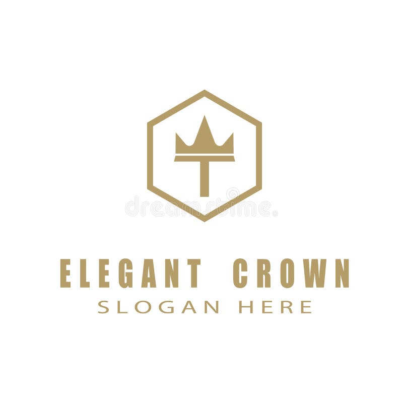 Royal King Queen Crown Elegant Luxury Logo Design Stock Vector ...