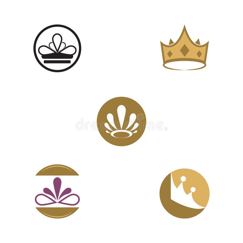 Royal King Queen Crown Elegant Luxury Logo Design Stock Vector ...
