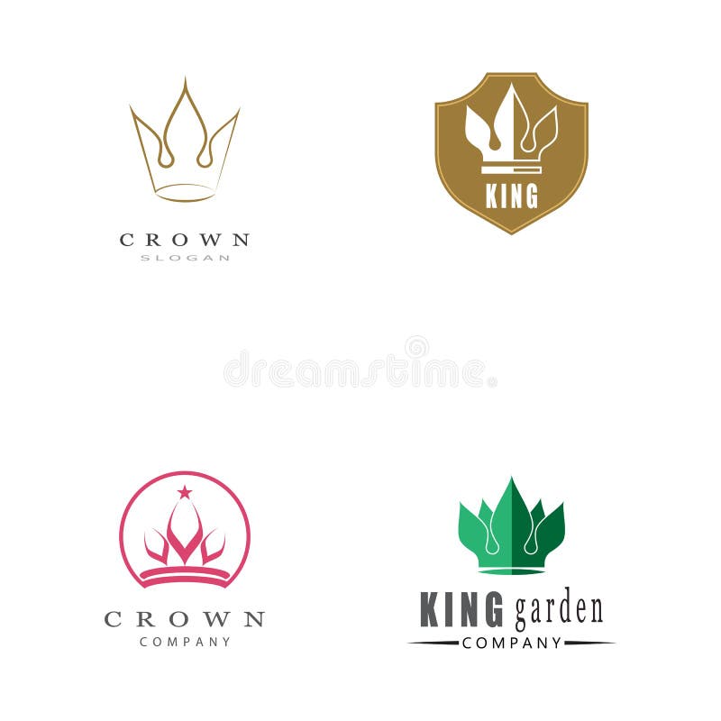Royal King Queen Crown Elegant Luxury Logo Design Stock Vector ...