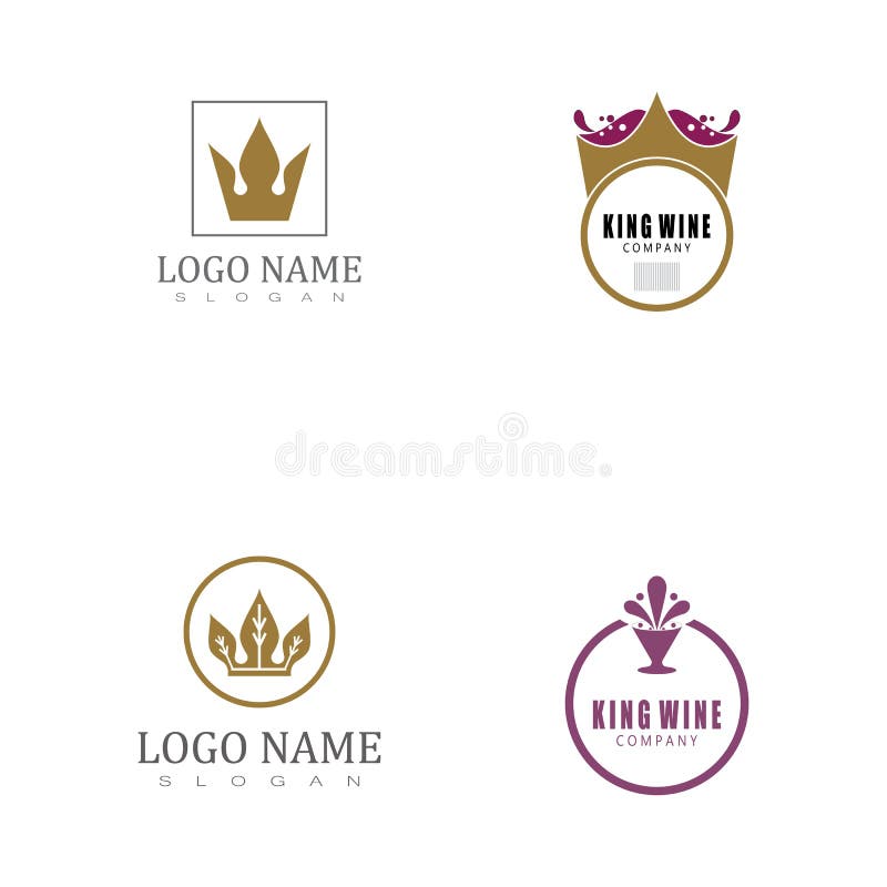 Royal King Queen Crown Elegant Luxury Logo Design Stock Vector ...