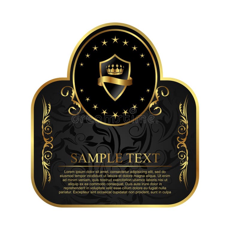 Royal Label for Design Packing Stock Vector - Illustration of luxurious ...