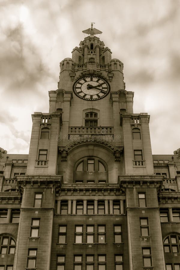 Royal Liver Building Facade Low Angle Editorial Stock Photo - Image of ...