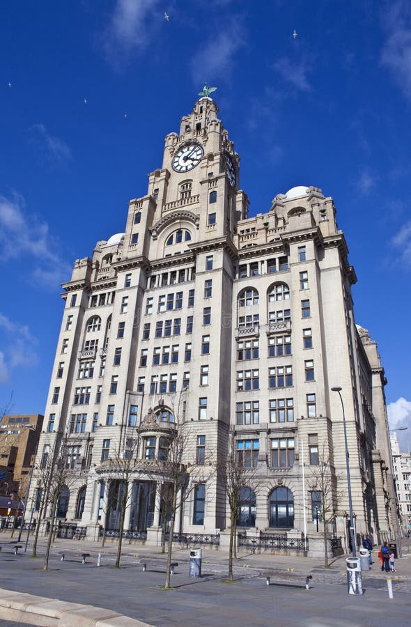 Royal Liver Building in Liverpool Stock Image - Image of docks, iconic ...
