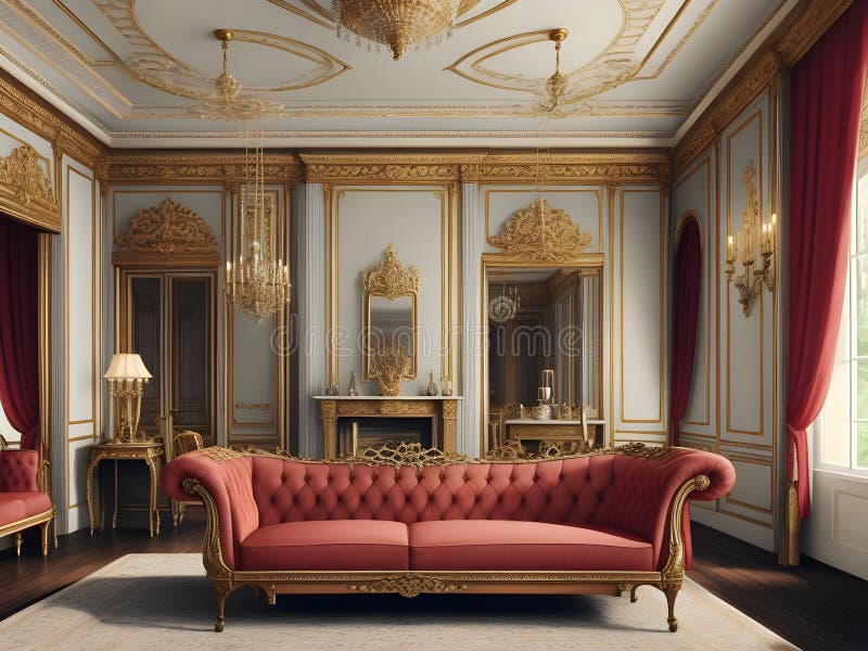 The Royal Living Room Sofa. Stock Illustration - Illustration of modern ...