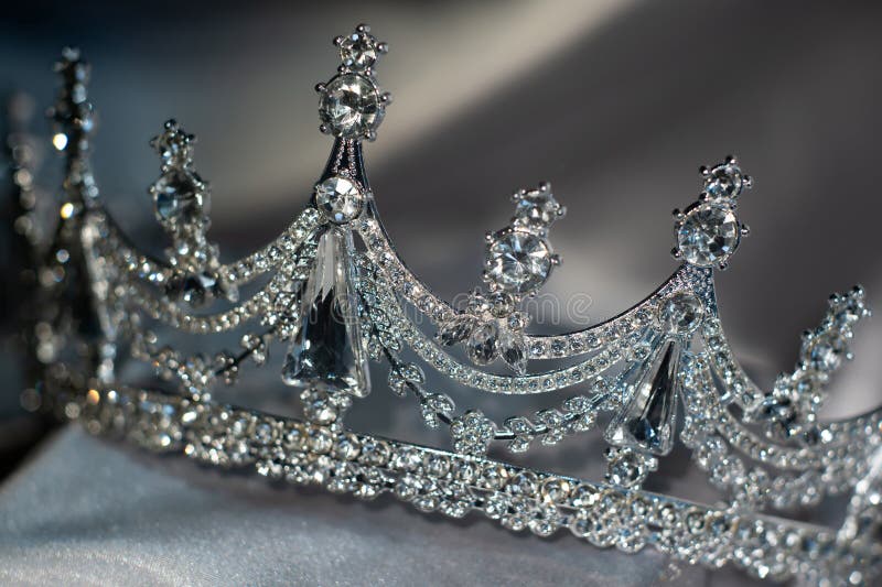 Royal Luxury Crown for Princess and Queen on Grey Background Stock ...