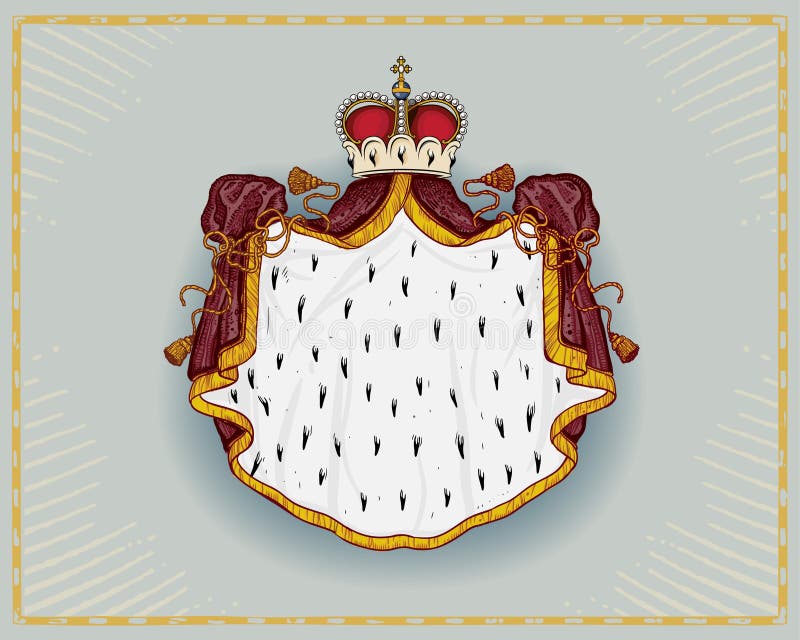 Royal mantle stock vector. Illustration of frame, insignia - 33733831