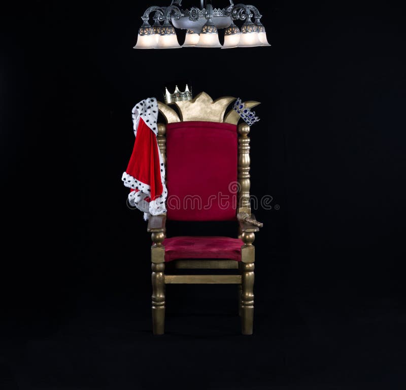 Royal mantle on throne stock image. Image of crown, luxury - 297240611