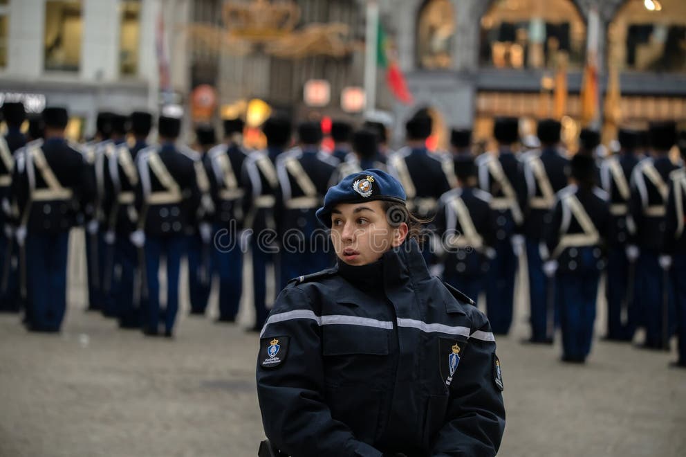 Royal Marechaussee Doing Security at Amsterdam the Netherlands 10-12 ...