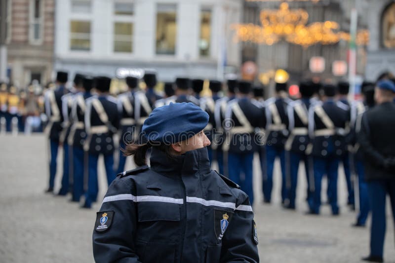 Royal Marechaussee Doing Security at Amsterdam the Netherlands 10-12 ...