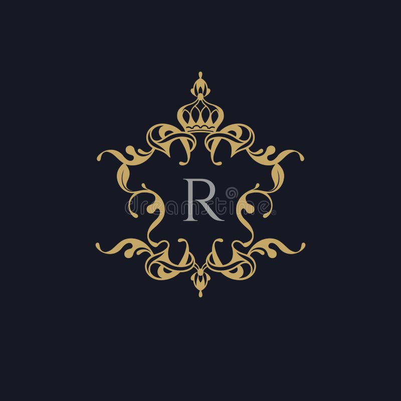 Royal Monogram Frame. Classic Decorative Element. Stock Vector ...