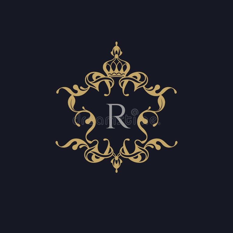 Royal Monogram Frame. Classic Decorative Element. Stock Vector ...